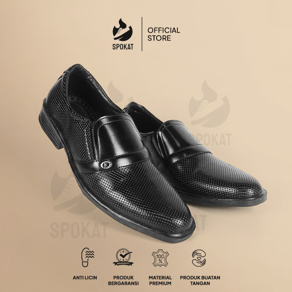 Jual SPK SHOES | LKV SEPATU PANTOFEL KILAP PRIA KULIT SAPI ASLI SEPATU ...