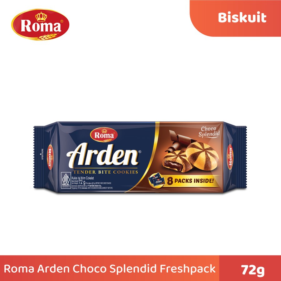 Jual Roma Arden Biskuit Choco Splendid Freshpack 72g | Shopee Indonesia