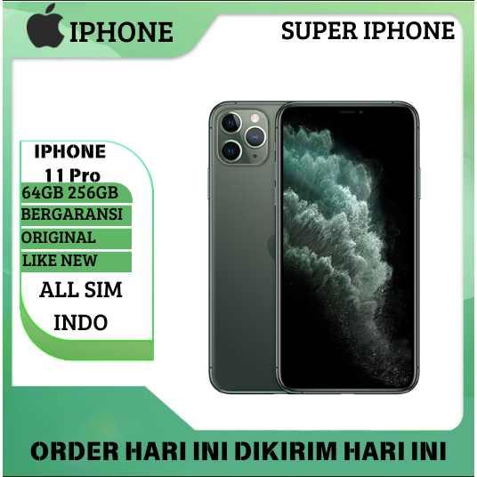 Jual iP 11 Pro 64GB/256GB BERGARANSI / ORIGINAL / FULLSET / SECOND LIKE NEW | Shopee Indonesia