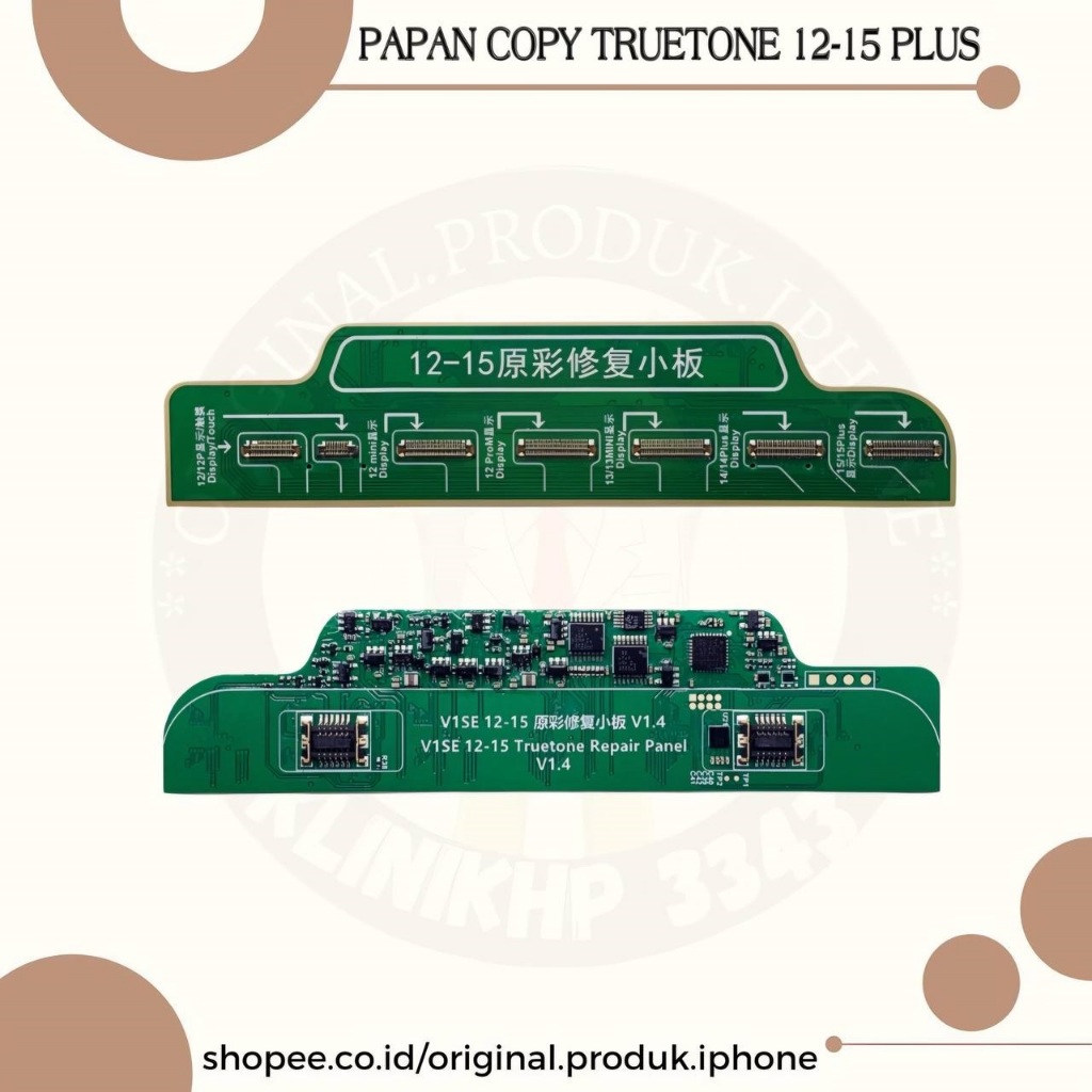 Jual JC ID 12 SAMPAI 15 PLUS PAPAN COPY TRUE TONE ORIGINAL | Shopee ...