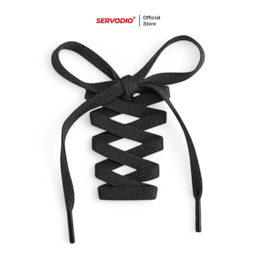 Jual Servodio - Shoelace Black / Tali Sepatu Hitam Gepeng | Shopee ...