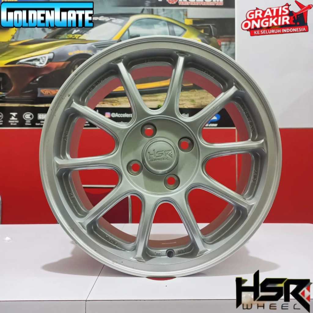 Jual Velg racing r15 terbaru hsr fe03 lebar 6.5 et42 double pcd bisa untuk brio mazda sigra ...