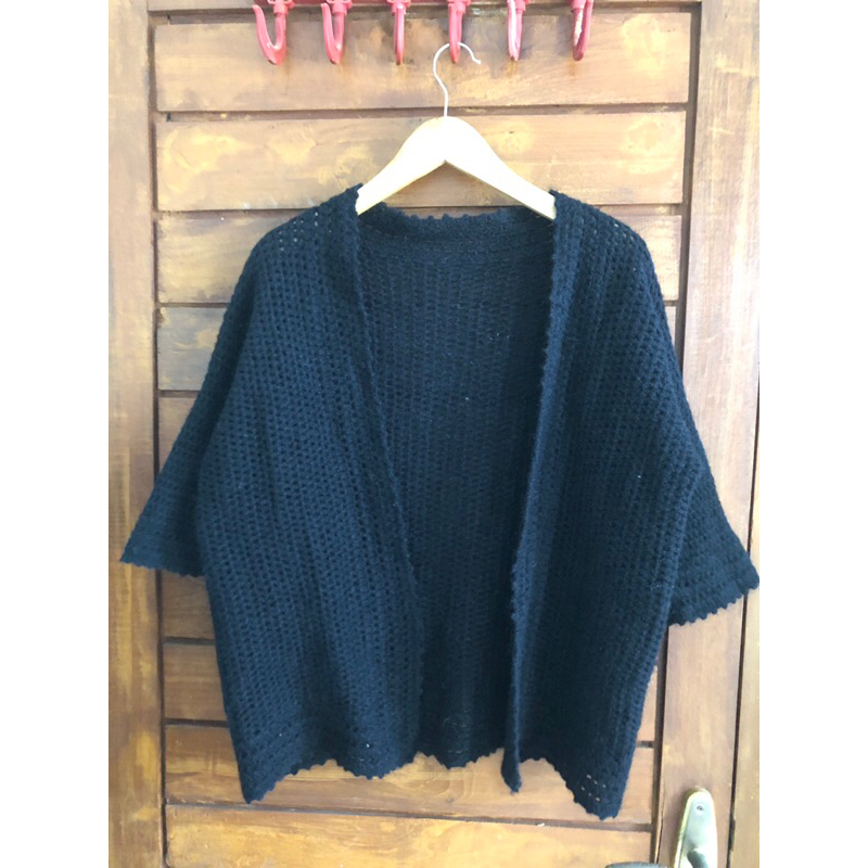 Jual Preloved Cardigan Jaring Hitam | Shopee Indonesia