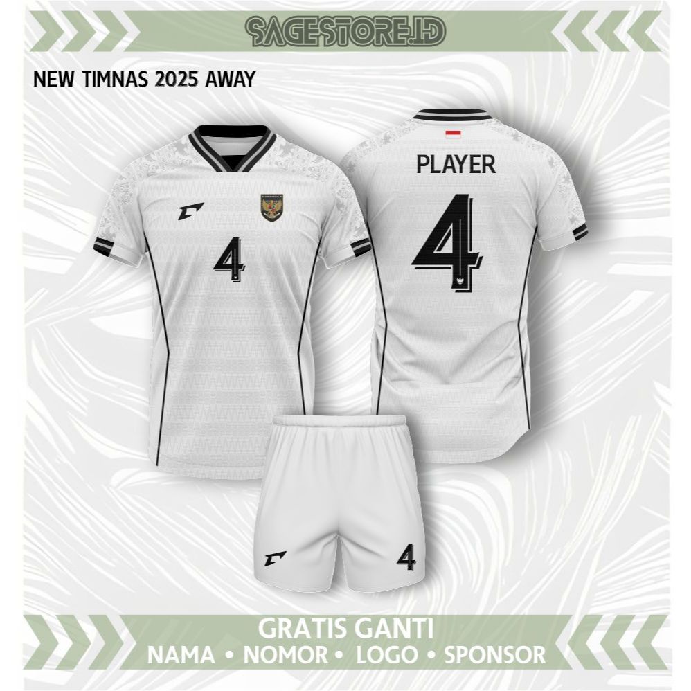 Jual Baju Jersey New Timnas 2025 Away Gratis Pasang Nama & Nomor Dryfit ...