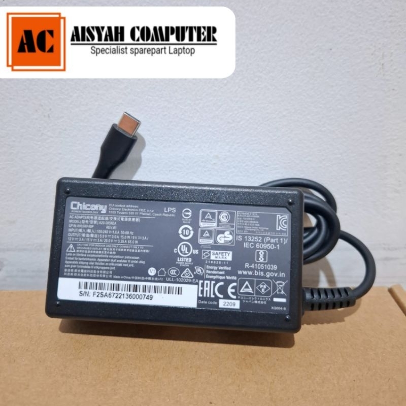 Jual MSI Charger USB-C model Ms-16V1 Gs66, MSI Modern 14 C7M - ORIGINAL ...