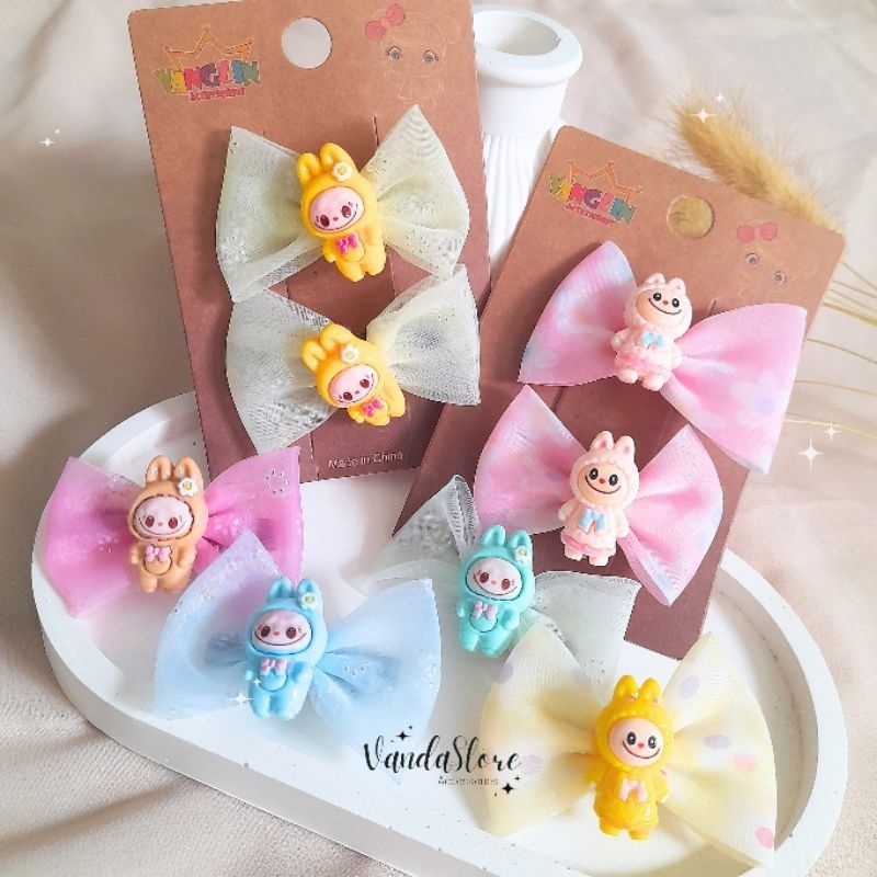 Jual [LE - 325] Sepasang / 2pc Jepit Labubu Viral | Jepit Pita Rambut ...