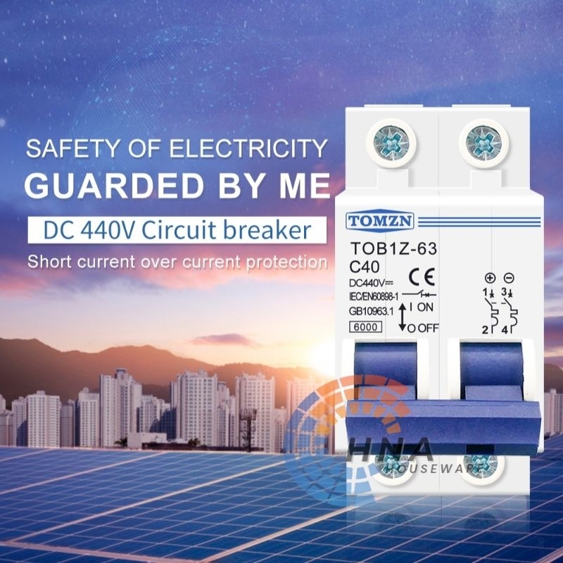Jual MCB DC 2P 440V 10A 16A 20A 25A 32A 40A 50A 63A TOMZN circuit ...