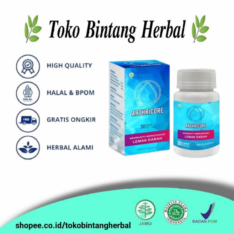 Jual Arthricore Asli Original Isi 30 Kapsul Obat Hipertensi Tekanan ...