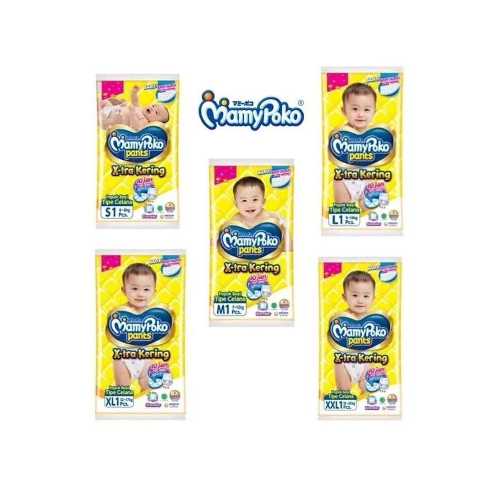 Jual Popok Bayi Mamypoko 1 Renteng Isi 10 Sachet 1 Renceng Ukuran S-M-L ...