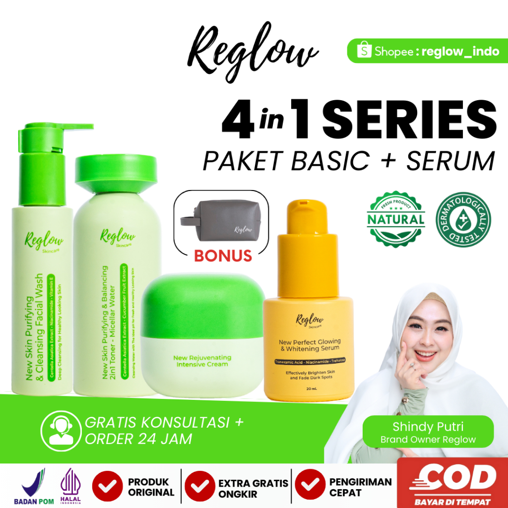 Jual PAKET COMBO REGLOW + SERUM Skincare dr Sindy Original Official ...