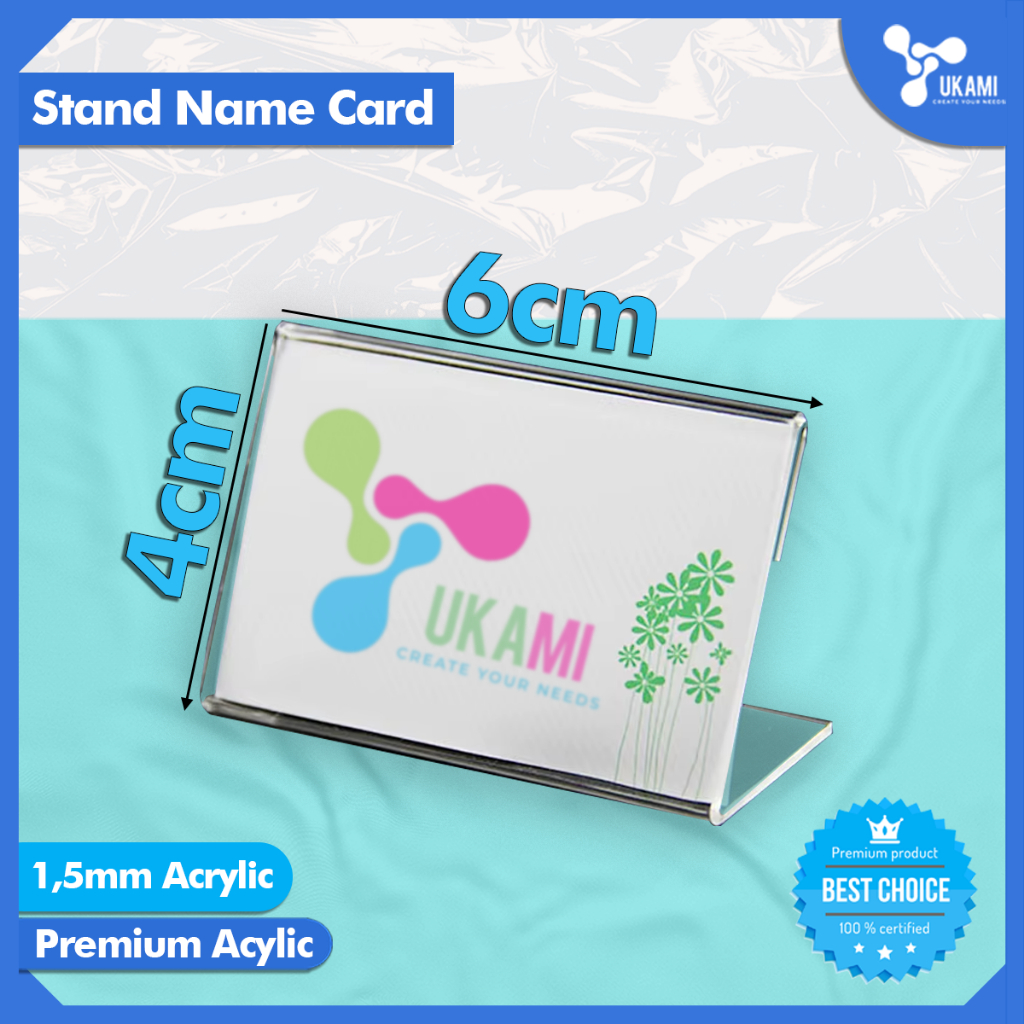 Jual UKAMI - Acrylic Stand Kartu Nama Meja - Akrilik Label Stand ...