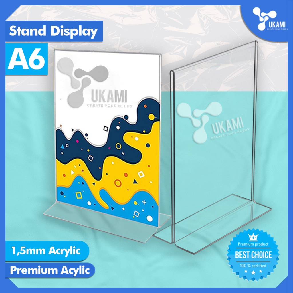 Jual UKAMI - Acrylic Brosur 2 sisi A6 Potrait - Akrilik Tempat Tent ...