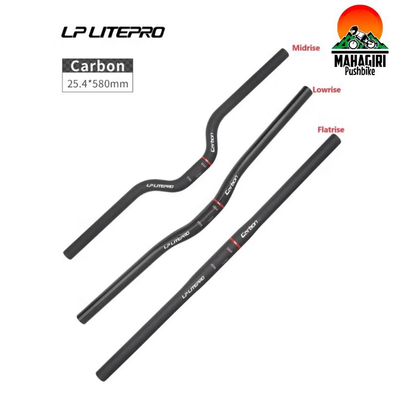 Jual Handlebar carbon litepro stang setir lite pro flat midrise lowrise ...