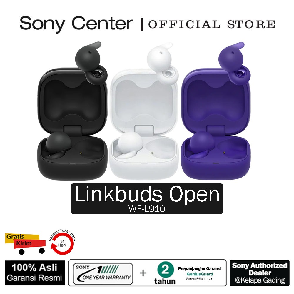 Jual SONY CENTER Sony LinkBuds Open Wireless Headphones / Sony WF-L910 Open Headphone Nirkabel ...