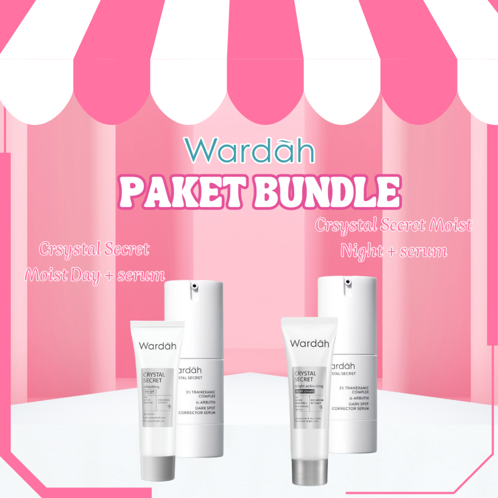 Jual WARDAH PAKET BUNDLE WARDAH CRSYTAL SECRET MOIST +CRSYTAL SECRET ...