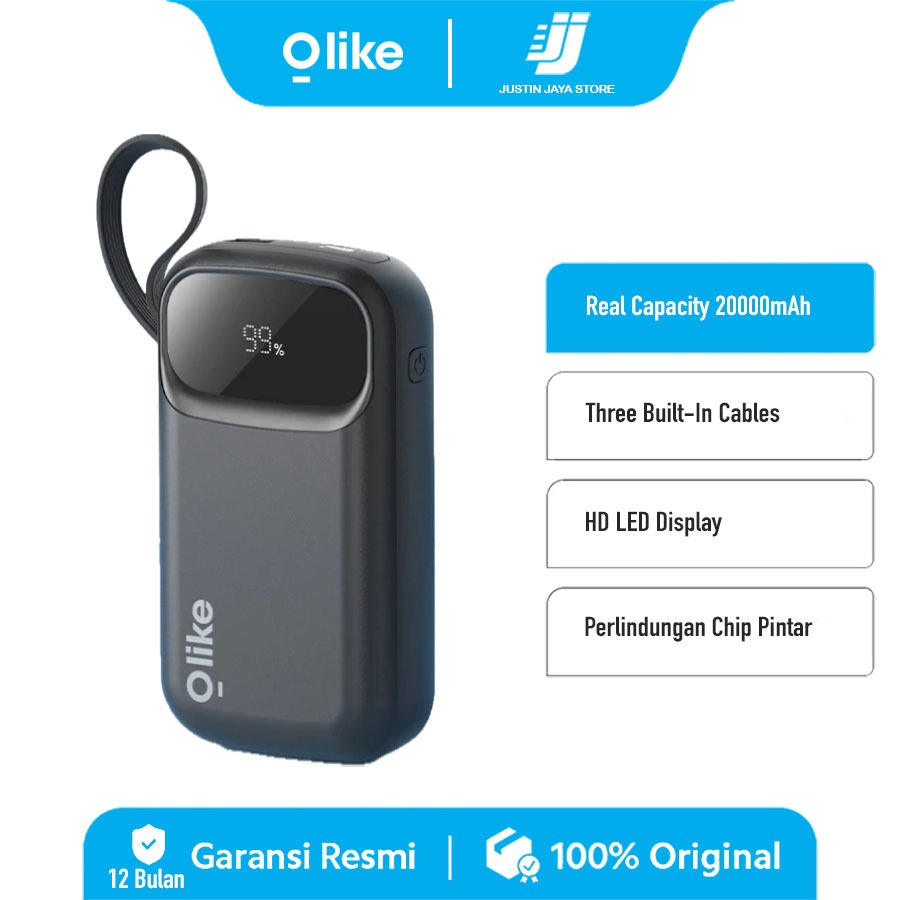 Jual Olike Powerbank 20000mAh Smart Protection LED Display Safety ...
