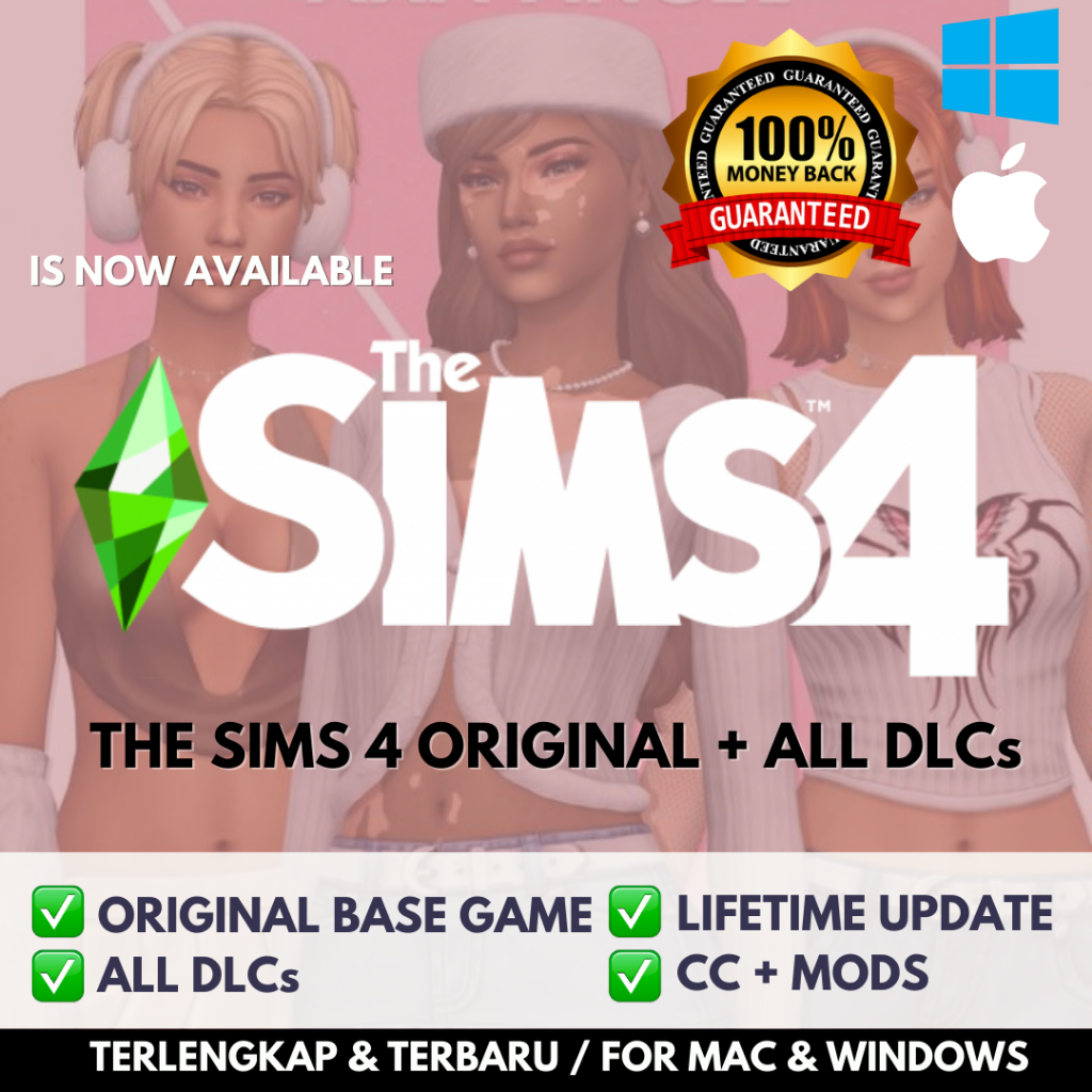 Jual THE SIMS 4 ORIGINAL + ALL DLCs + BONUS CC dan MODS | Shopee Indonesia