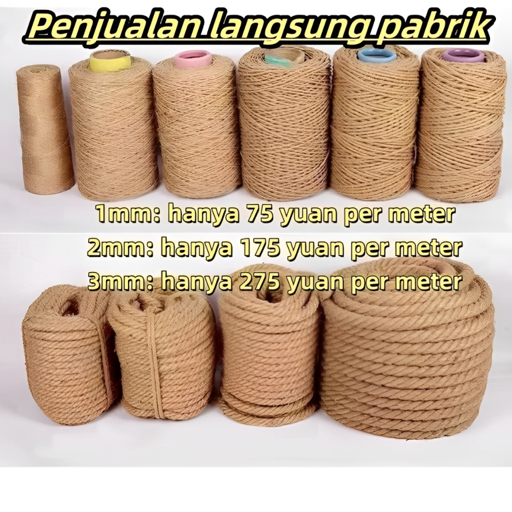Jual Tali Goni 1-6mm / Tali Garukan Kucing / Tali Rami / Tali Tambang ...