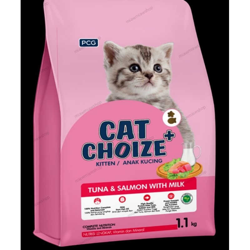 Jual CAT CHOIZE PLUS DRY CAT FOOD KITTEN TUNA AND SALMON with MILK 450 ...
