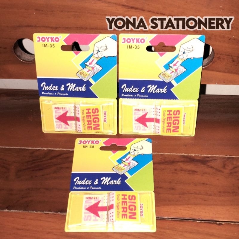 Jual Sign Here Index & Mark Joyko IM-35 | Penanda Tanda Tangan | 1 Pcs ...