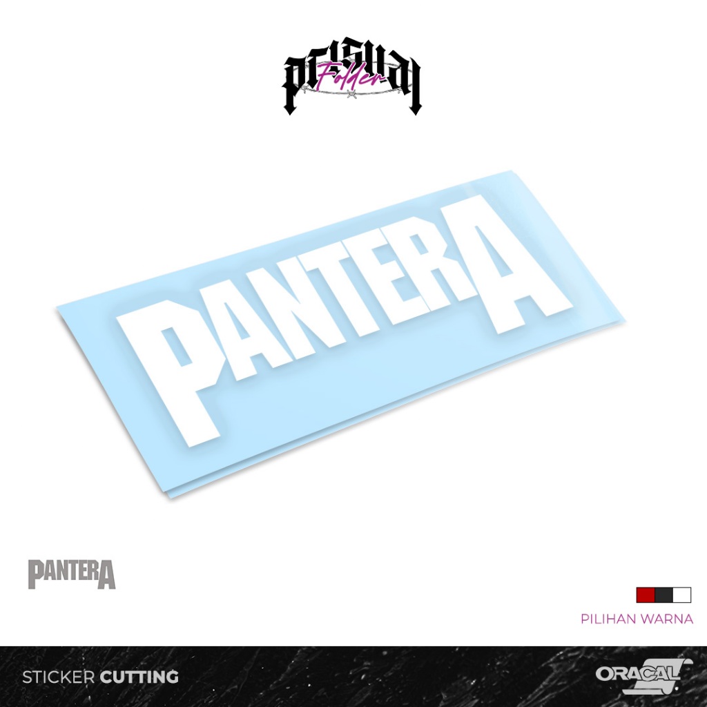 Jual Cutting Sticker Pantera | Sticker Band | Stiker | Stiker Reflektif | Shopee Indonesia