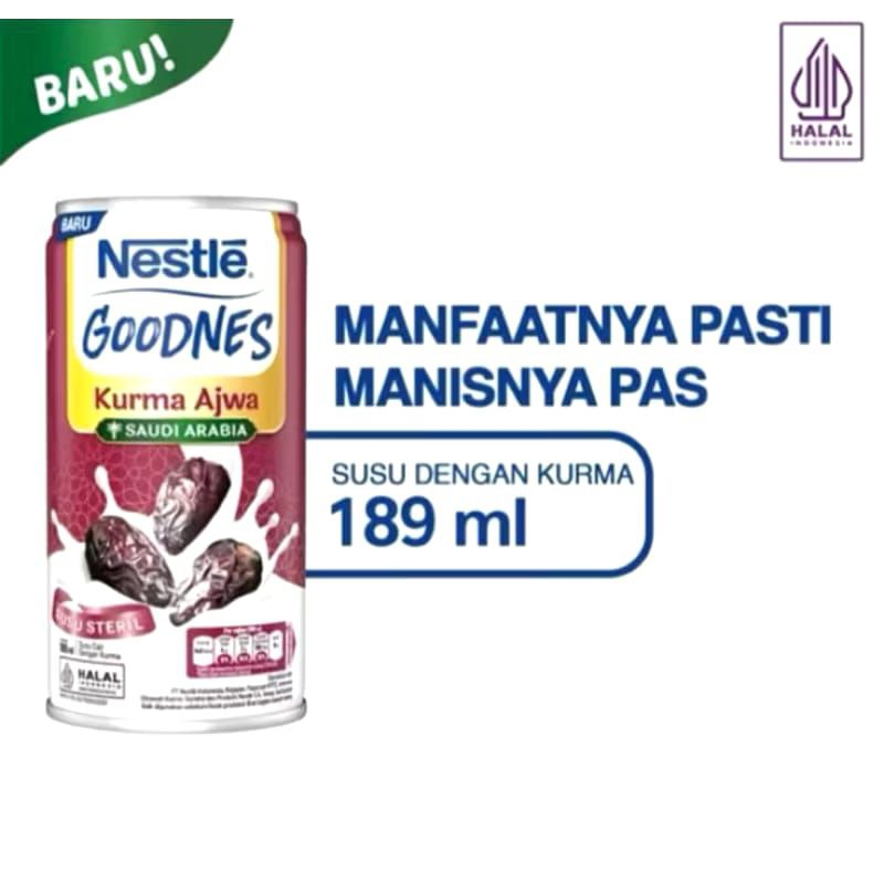 Jual NESTLE GOODNES KURMA SUSU CAIR DENGAN KURMA KEMASAN KALENG 189ML | Shopee Indonesia