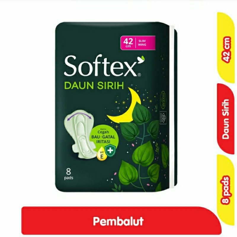 Jual Softex Daun Sirih Pembalut Wanita Slim Wing 42 cm 8 pcs | Shopee Indonesia
