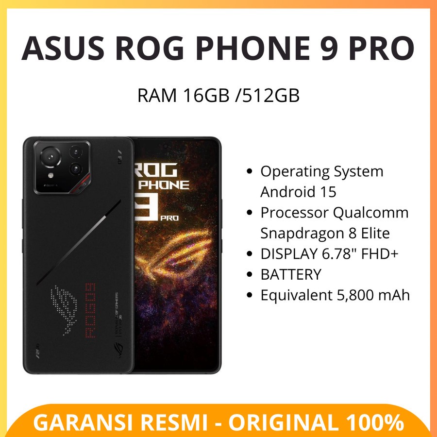 Jual ASUS ROG Phone 9 PRO [16GB/512GB] Garansi Resmi | Shopee Indonesia