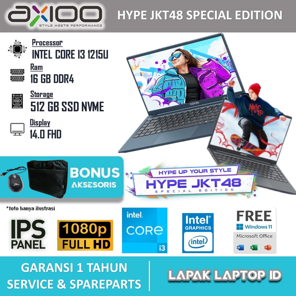 Jual Laptop Axioo MyBook HYPE JKT48 SPECIAL EDITION Intel I3 1215U 16GB 512GB 14.0 FHD WIN11PRO ...