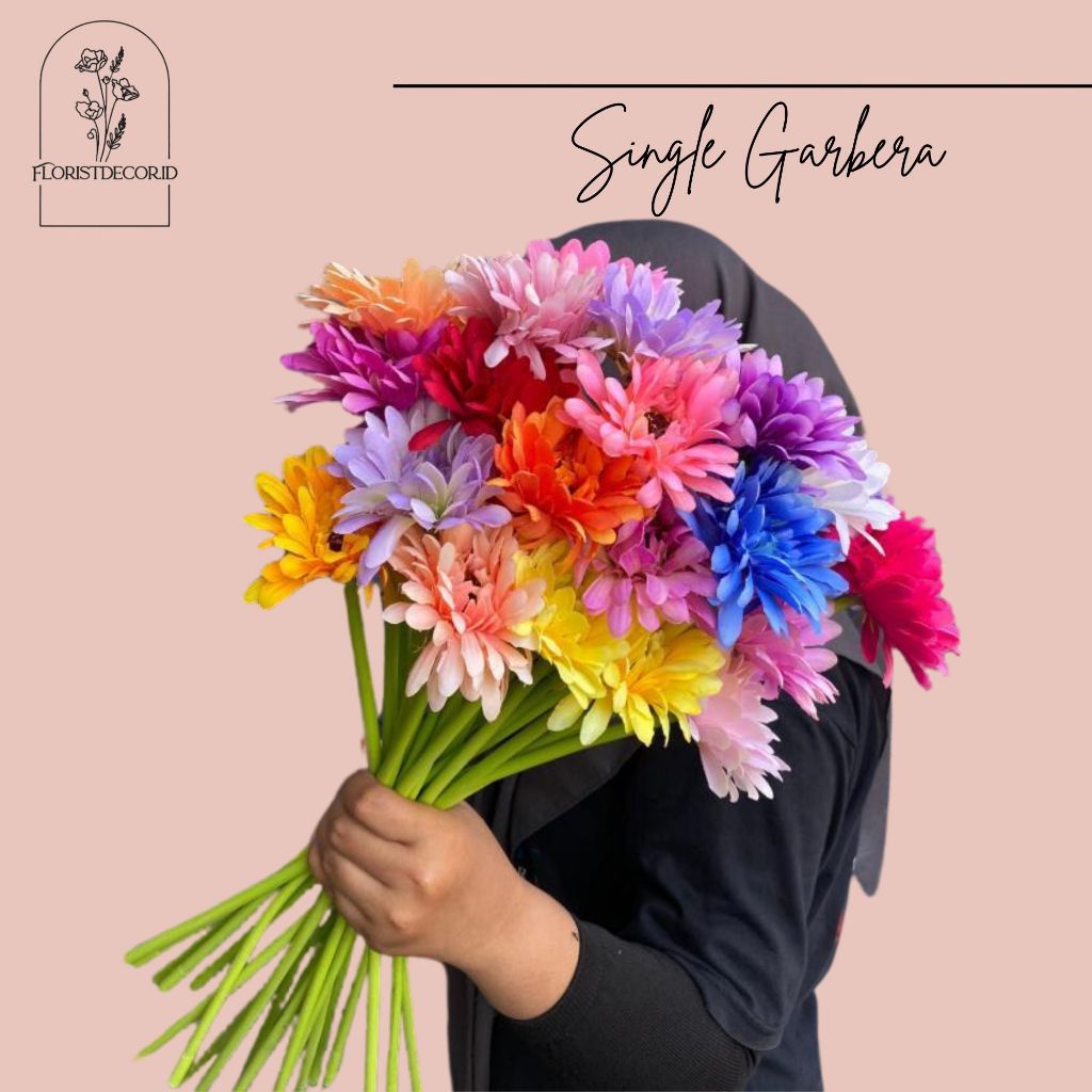 Jual 1 TANGKAI BUNGA GERBERA PALSU 44CM / GERBERA ARTIFICIAL FLOWER ...
