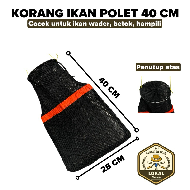 Jual KORANG IKAN POLET PENUTUP 40 CM | KOJA IKAN KAIN HALUS | KORANG ...