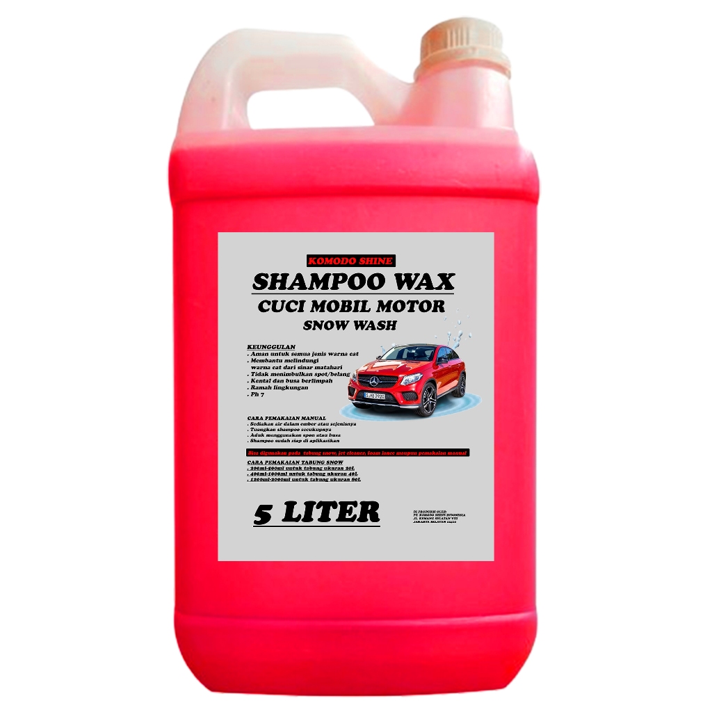 Jual SHAMPOO WAX 5 LITER CUCI MOBIL MOTOR | Shopee Indonesia