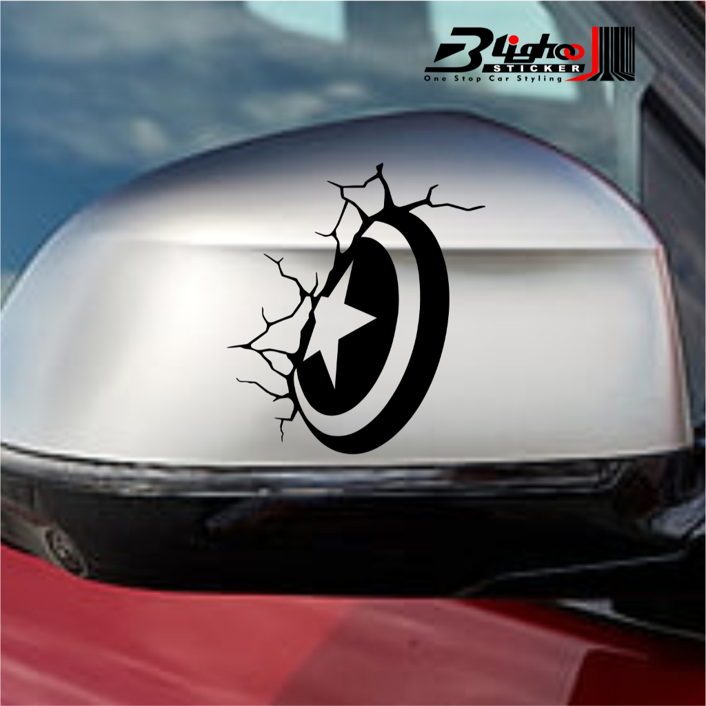Jual BLIGHOO - CUTTING STICKER MOBIL CAPTAIN AMERICA TAMENG RETAK SPION ...