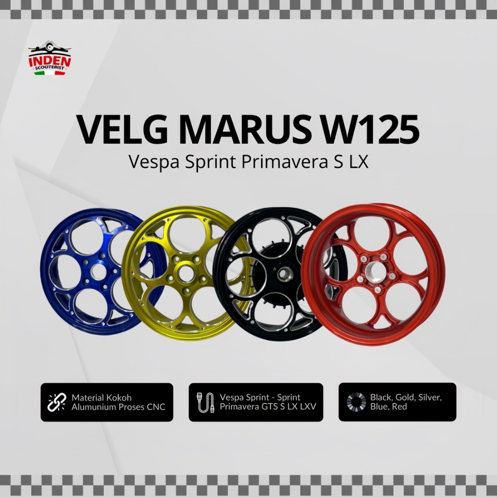Jual Velg Vespa Model Marus W125 12inc Vespa Sprint Primavera S LX ...