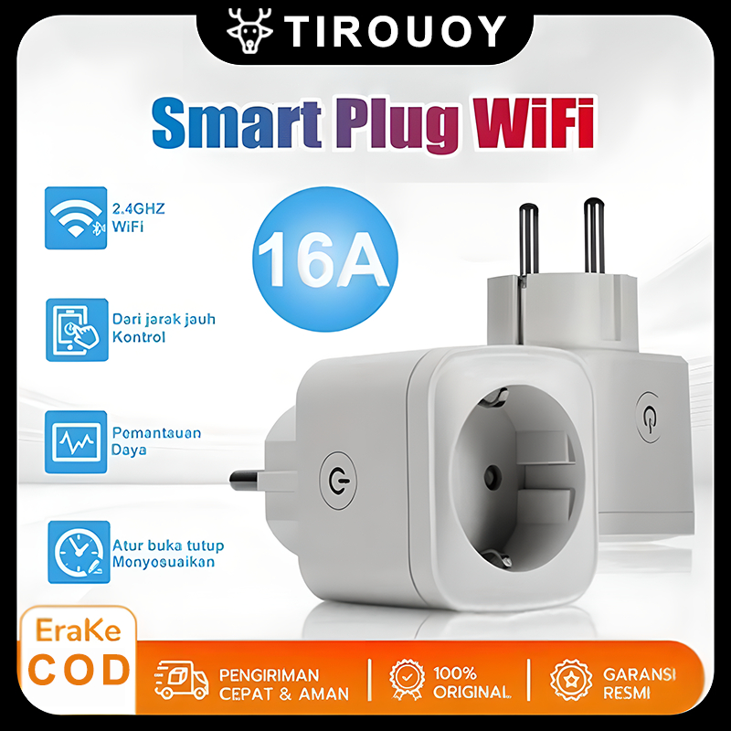 Jual WiFi Smart Plug 16A Wireless Saklar with Colokan Energy Monitoring ...