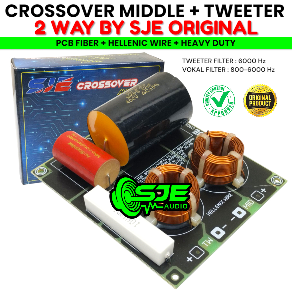 Jual CROSSOVER TWEETER VOKAL 2 WAY SJE PCB FIBER HELLENIC WIRE ...