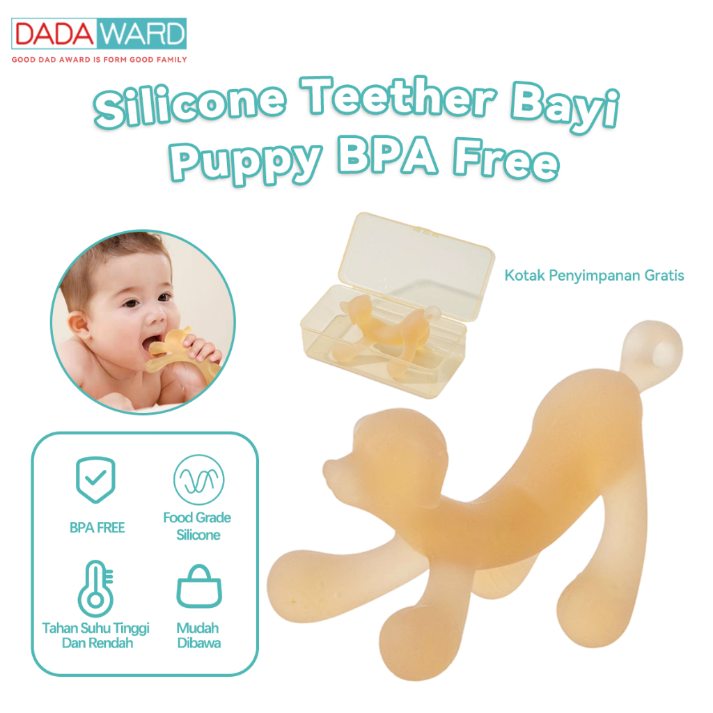 Jual DADAWARD Teether Mainan Gigitan Anak Bayi Karakter Hewan Silikon ...