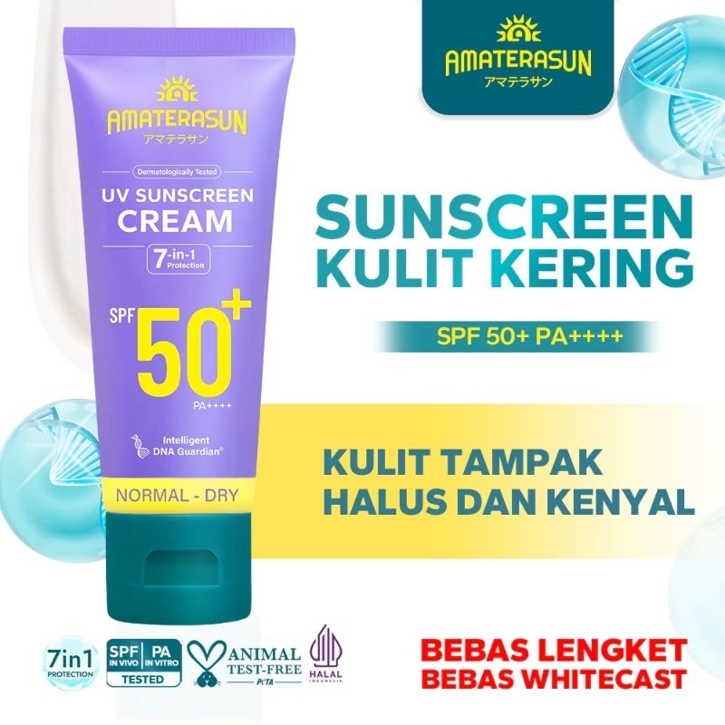 Jual AMATERASUN UV Sunscreen Cream 7-in-1 Vegan Sunscreen SPF50+ PA++++ 50gr | Shopee Indonesia