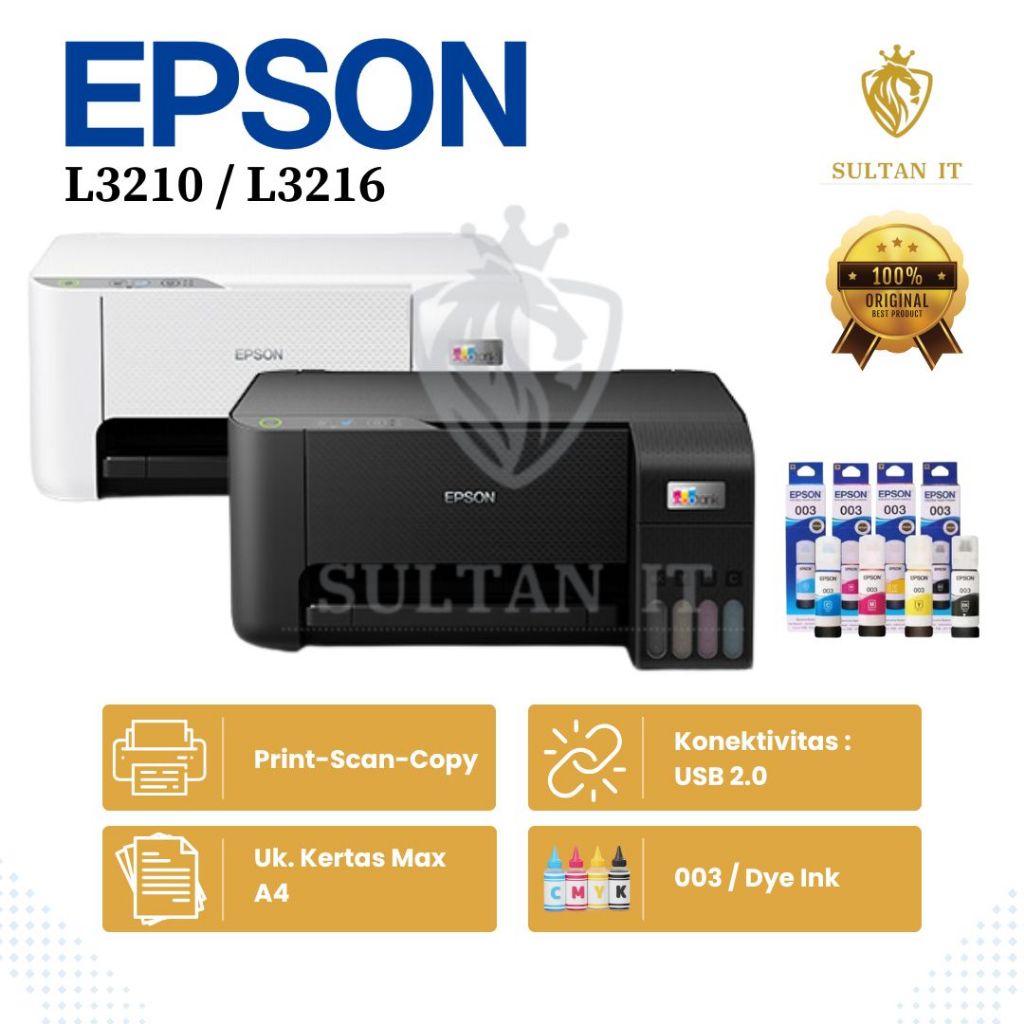 Jual Printer Epson EcoTank L3210 L-3210 A4 New Original Ink Tank ...