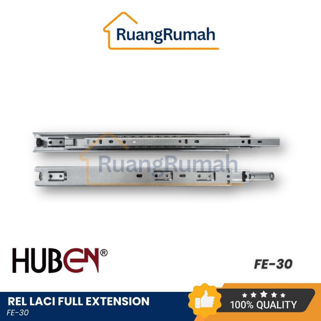 Jual (2 BIJI) Rel Laci Double Track Huben FE 30 mm Ball Bearring Full ...