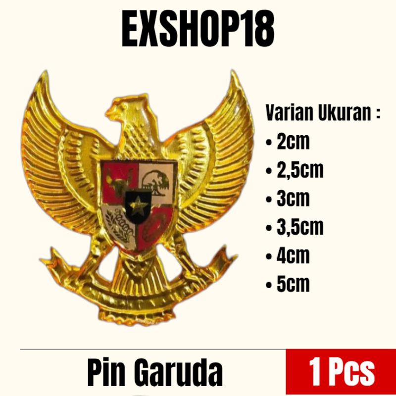 Jual Pin Garuda Lapis Resin Berbagai Ukuran / Pin Aksesoris Bentuk ...