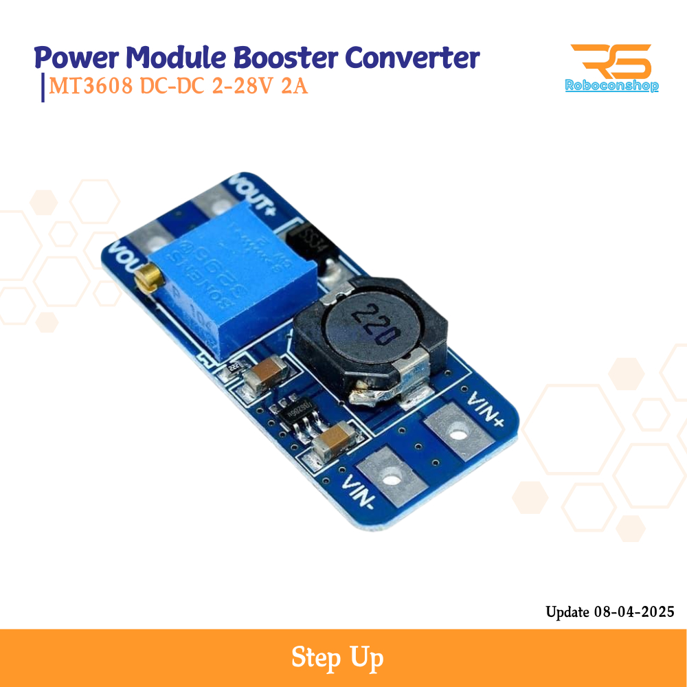Jual MT3608 DC-DC Step Up Power Module Booster Converter 2-28V 2A | Shopee Indonesia