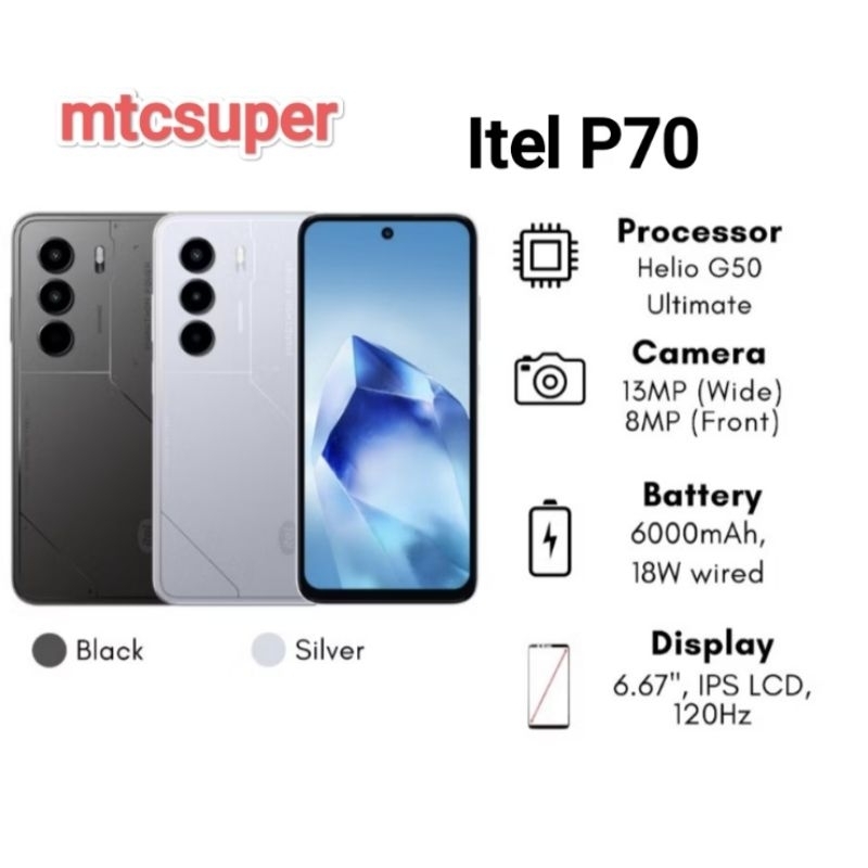 Jual ITEL P70 4/128 | 8/128GB GARANSI RESMI | Shopee Indonesia