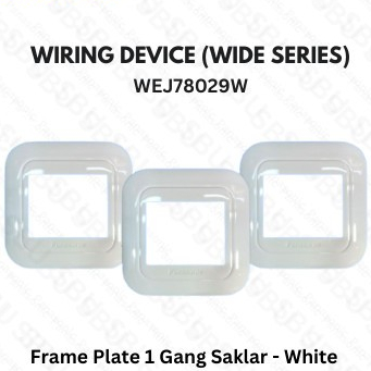Jual PANASONIC FRAME SAKLAR 1 GANG 2 DEVICE WIDE SERIES PUTIH WEJ78029W ...