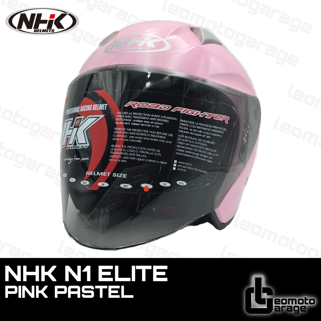 Jual HELM NHK N1 ELITE HELM HALF FACE PINK PASTEL | Shopee Indonesia