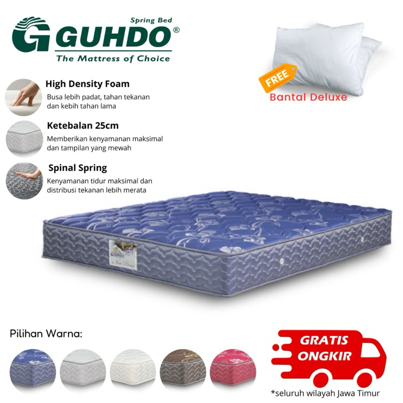 Jual Kasur GUHDO New Prima – Springbed Tebal 25cm (HANYA KASUR) | Shopee Indonesia