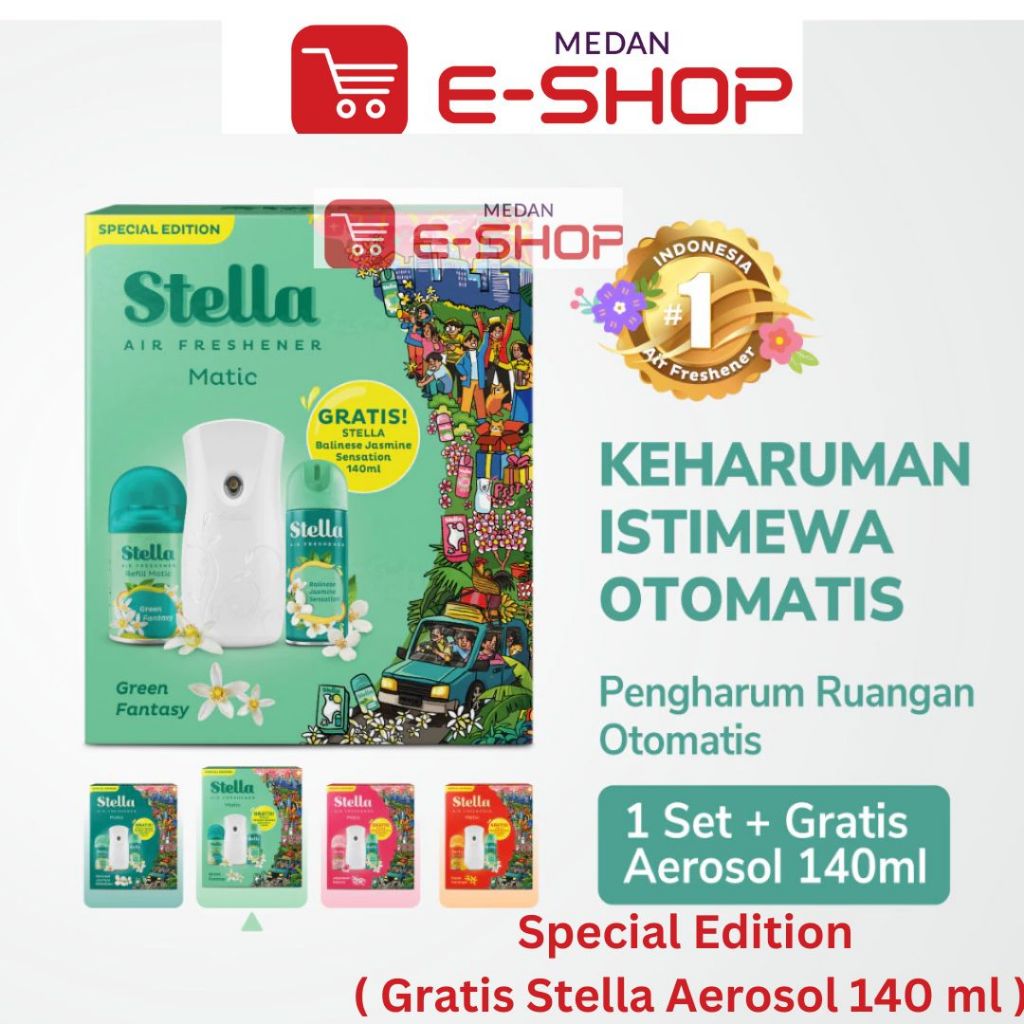 Jual Air Freshener Stella Matic Box Set (Alat + Refill 160 ml +Baterai ...