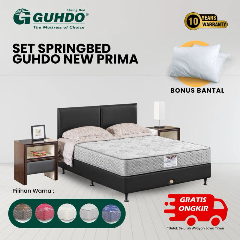 Jual SET GUHDO New Prima Spring Bed tebal 25 cm | Shopee Indonesia