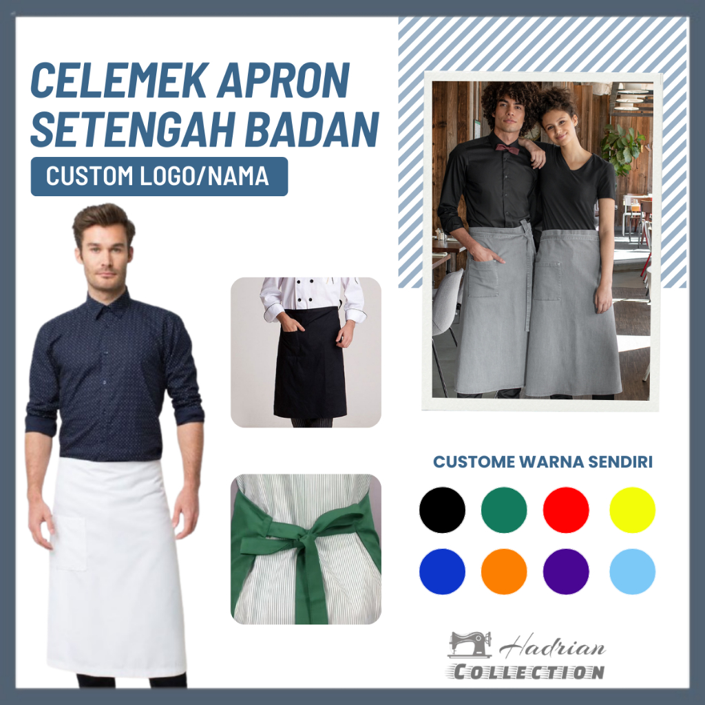 Jual Celemek setengah badan Half Apron Apron Pinggang Waist | Shopee ...