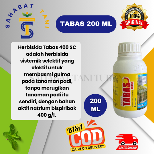 Jual TABAS HERBISIDA SELEKTIF 200ML, 100ML - RACUN RUMPUT TANAMAN PADI ...